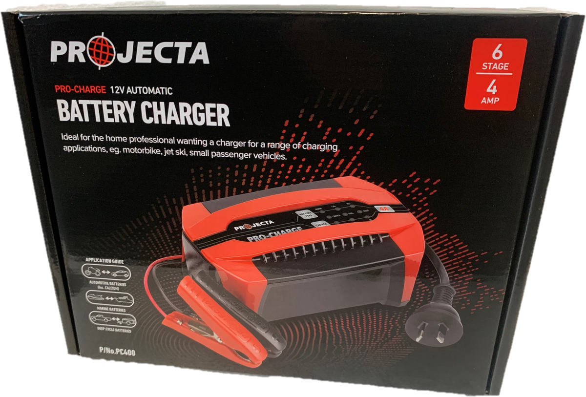 Projecta PC400 12V 4AMP Automatic 6 Stage Battery Charger – Battery Central