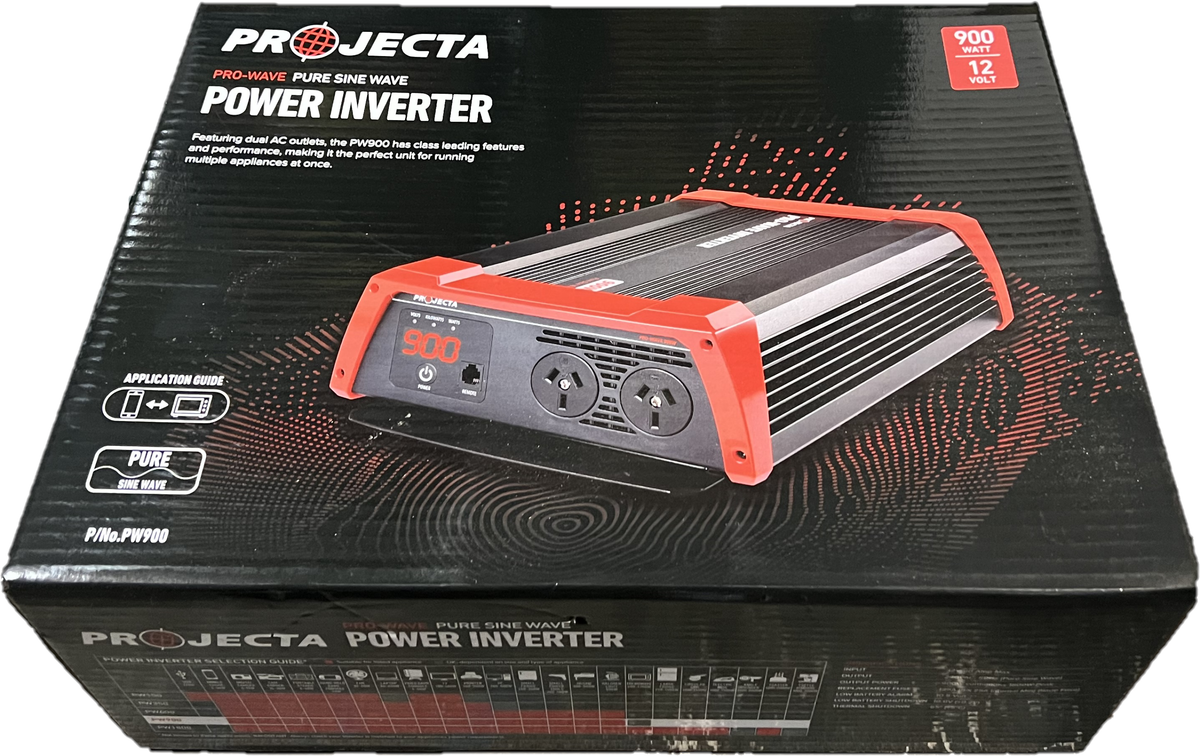 Projecta PW900 Pro-Wave Inverter 12VDC/240VAC 900W – Battery Central